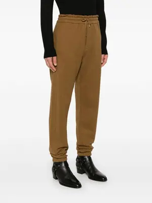Saint Laurent Cotton Track Pants - Brown