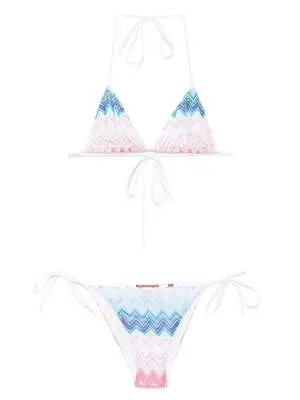 Missoni Zigzag Lurex Bikini Set - White