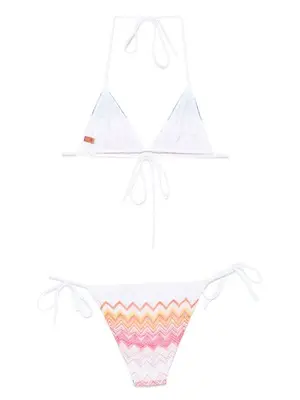 Missoni Zigzag Lurex Bikini Set - White