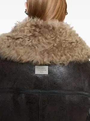 Acne Studios Shearling Leather Jacket - Black