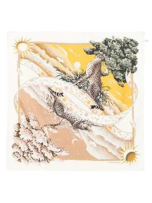 FERRAGAMO Day & Night-print Scarf - Neutrals