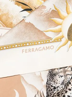 FERRAGAMO Day & Night-print Scarf