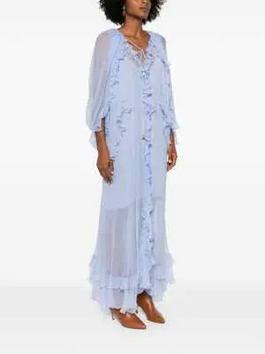 Chloé Muslin Cape Maxi Dress