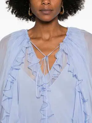Chloé Muslin Cape Maxi Dress