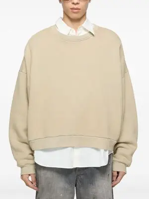 Acne Studios Logo-patch Jersey Sweatshirt - Neutrals
