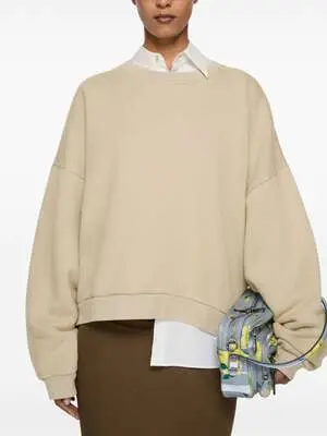 Acne Studios Logo-patch Jersey Sweatshirt - Neutrals