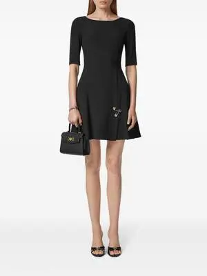Versace Safety Pin Flared Mini Dress