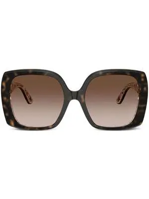 Dolce & Gabbana Tortoiseshell Square Frame Sunglasses - Green