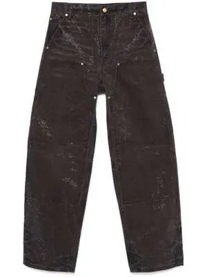 Alexander Wang Crystal-embellished Tapered Jeans