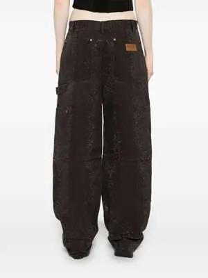 Alexander Wang Crystal-embellished Tapered Jeans