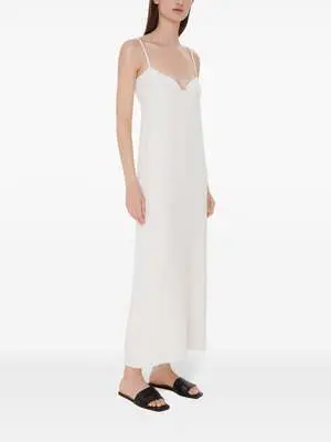 A.M.G. Crochet-paneled Long Dress