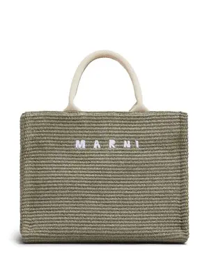 Marni Raffia Tote Bag - Green