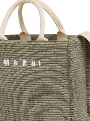 Marni Raffia Tote Bag - Green