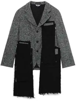 BLACK COMME DES GARÇONS Tweed Panelled Blazer