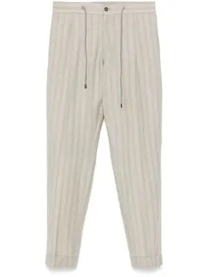 BARBA NAPOLI Herringbone Chino Trousers