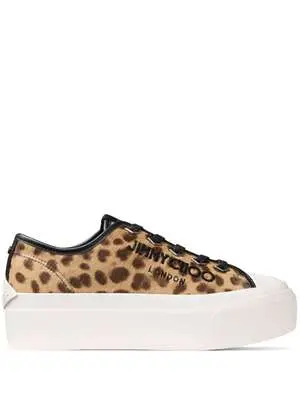 JIMMY CHOO Palma Maxi Leopard Sneakers - Neutrals