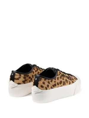 JIMMY CHOO Palma Maxi Leopard Sneakers - Neutrals
