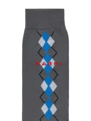 Marni Intarsia-knit Logo Socks