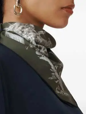 Fabiana Filippi Printed Silk Bandana - Green