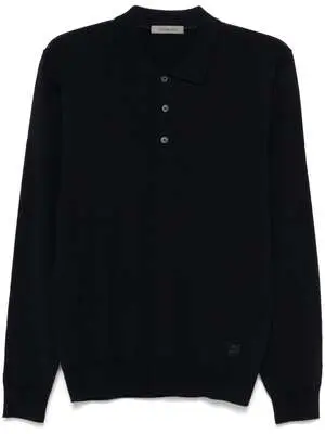 Corneliani Virgin Wool Polo Shirt