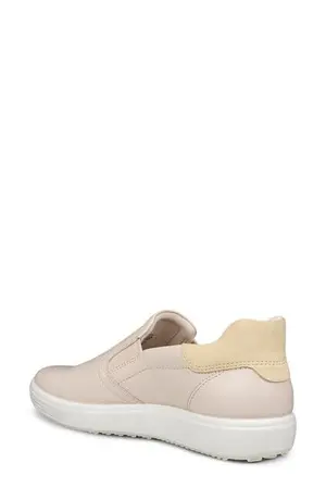 Ecco Soft 7 Slip-on Sneaker - Limestone/ Straw