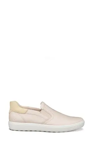 Ecco Soft 7 Slip-on Sneaker - Limestone/ Straw
