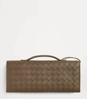 Bottega Veneta Medium Andiamo Clutch Bag - Brown