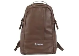 Supreme Leather Backpack - Brown