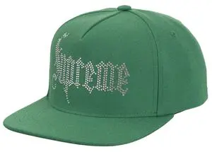 Supreme Rhinestone 5-panel Cap - Green