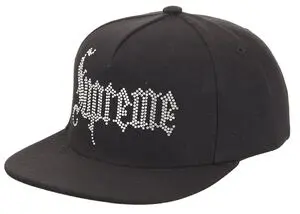 Supreme Rhinestone 5-panel Cap - Black