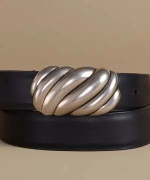 Jenni Kayne Leather Jules Belt - Silver