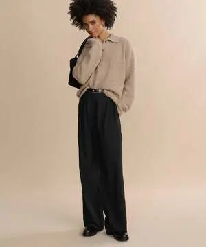 Jenni Kayne Wool Jones Trouser - Black
