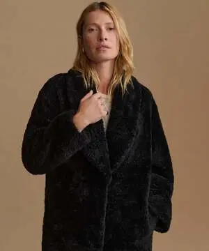 Jenni Kayne Long Shearling Yves Shawl Coat