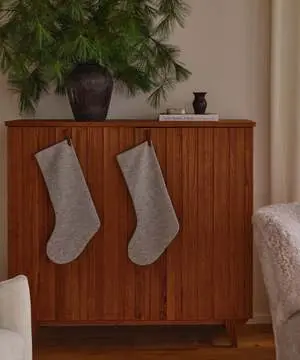 Jenni Kayne Alpaca Basketweave Stocking - Light Grey