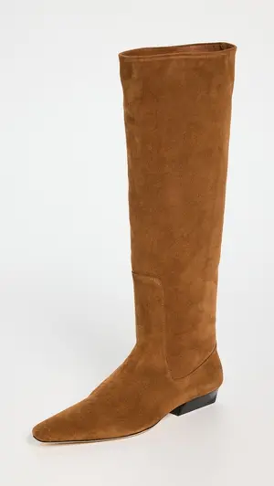 Staud Wally Flat Boots - Tan