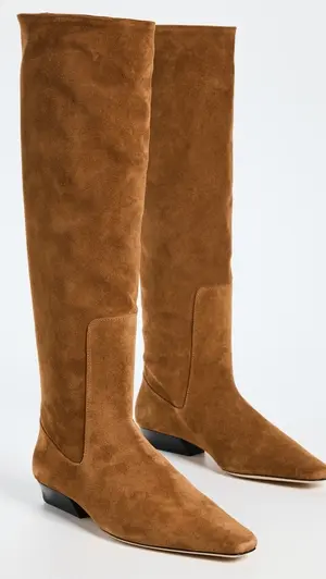 Staud Wally Flat Boots - Tan