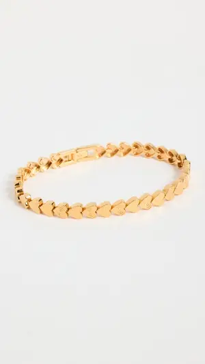 GWEN BELOTI Heart Etched Link Bracelet