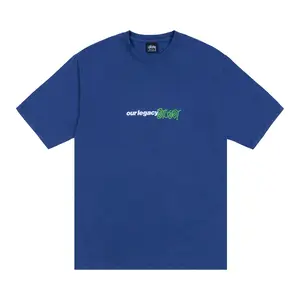 StÜssy X Our Legacy Work Shop Sport Pigment Dyed Tee 'blueberry - Blue