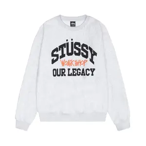 StÜssy X Our Legacy Work Shop Collegiate Crewneck - Grey