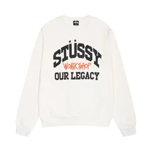 StÜssy X Our Legacy Collegiate Pigment Dyed Crew - Cream