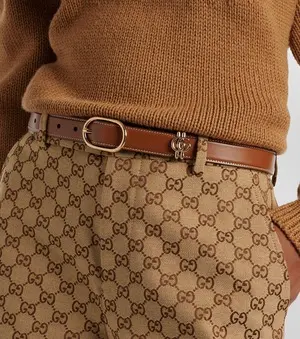 Gucci Double G Leather Belt