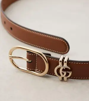 Gucci Double G Leather Belt