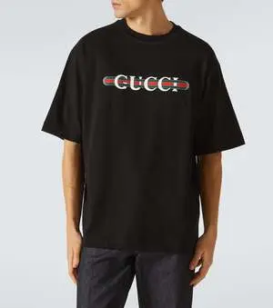Gucci Logo Cotton Jersey T-shirt - Black