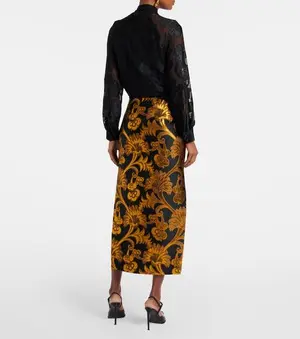 Etro Lamé Maxi Skirt