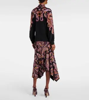 Etro Paisley Tie-neck Blouse