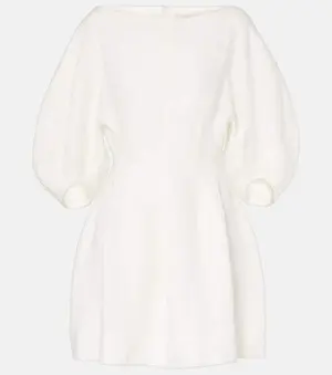 Faithfull The Brand Puff-sleeve Linen Minidress