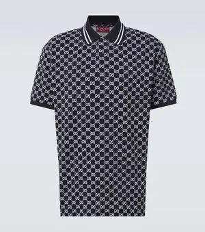 Gucci Gg Cotton Piquet Jacquard Polo Shirt