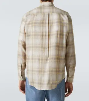 Auralee Plaid Wool Shirt - Yellow