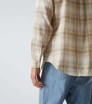 Auralee Plaid Wool Shirt - Yellow