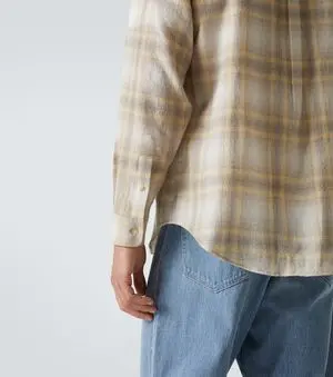 Auralee Plaid Wool Shirt - Yellow
